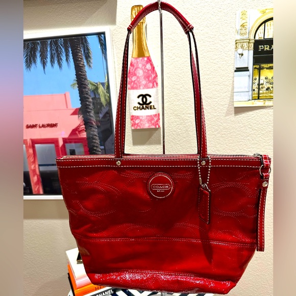 Coach | Bags | Coach Patent Leather Red | Poshmark